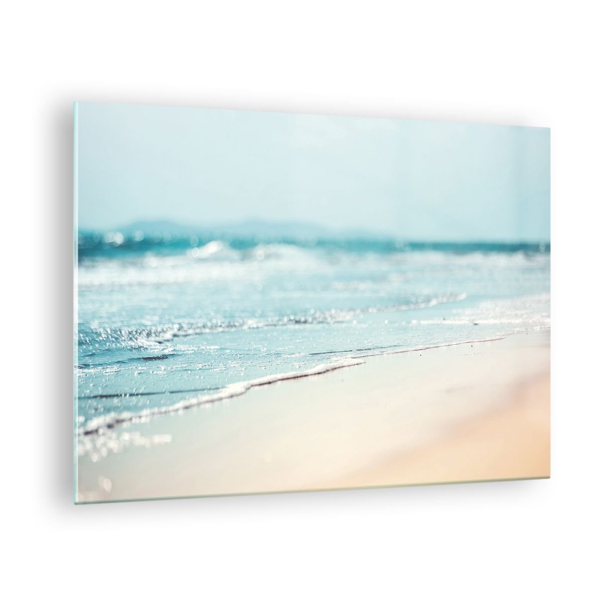 Obraz na szkle - Ciepło i szum - 70x50cm - Brzeg Morza Plaża Morze ...