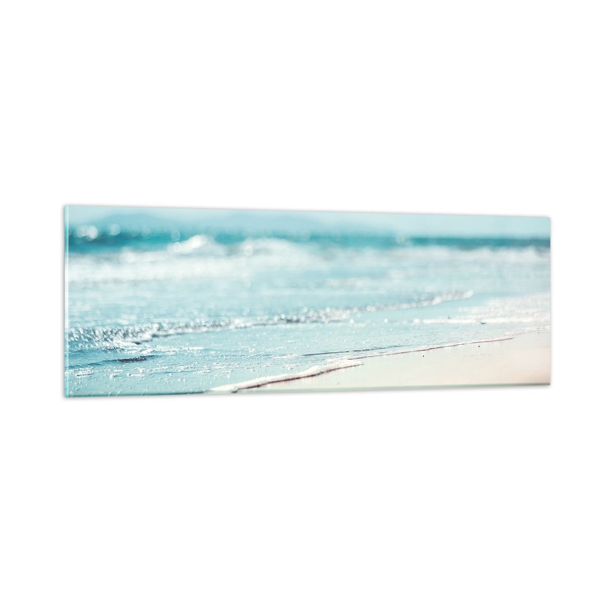 Obraz na szkle - Ciepło i szum - 90x30cm - Brzeg Morza Plaża Morze ...