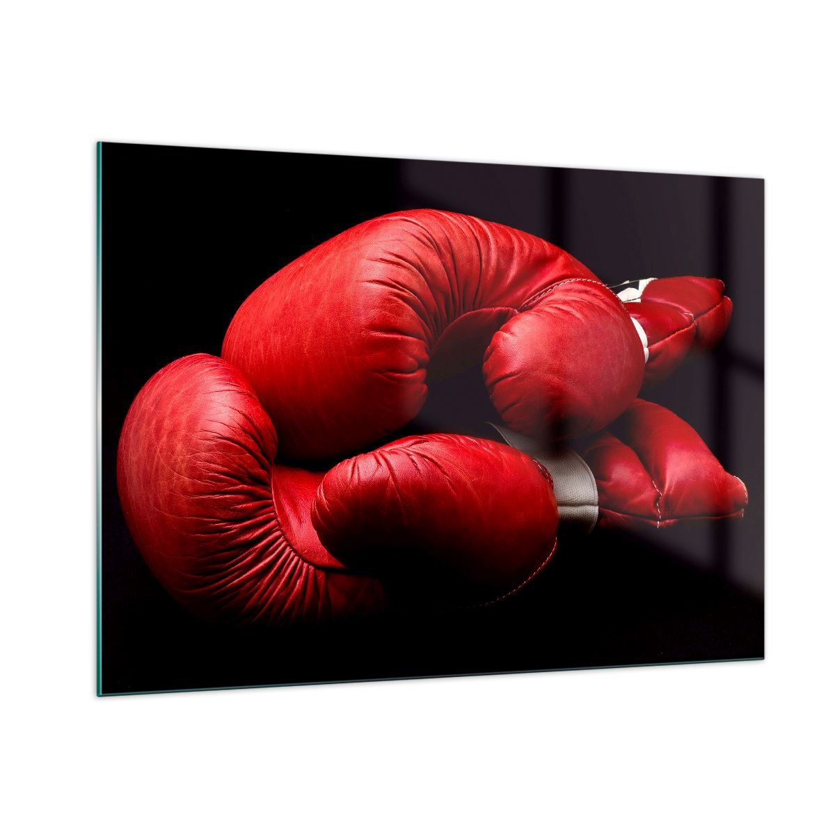 Obraz na szkle - Emocje walki za nami - 100x70cm - Sport Boks Rękawice ...