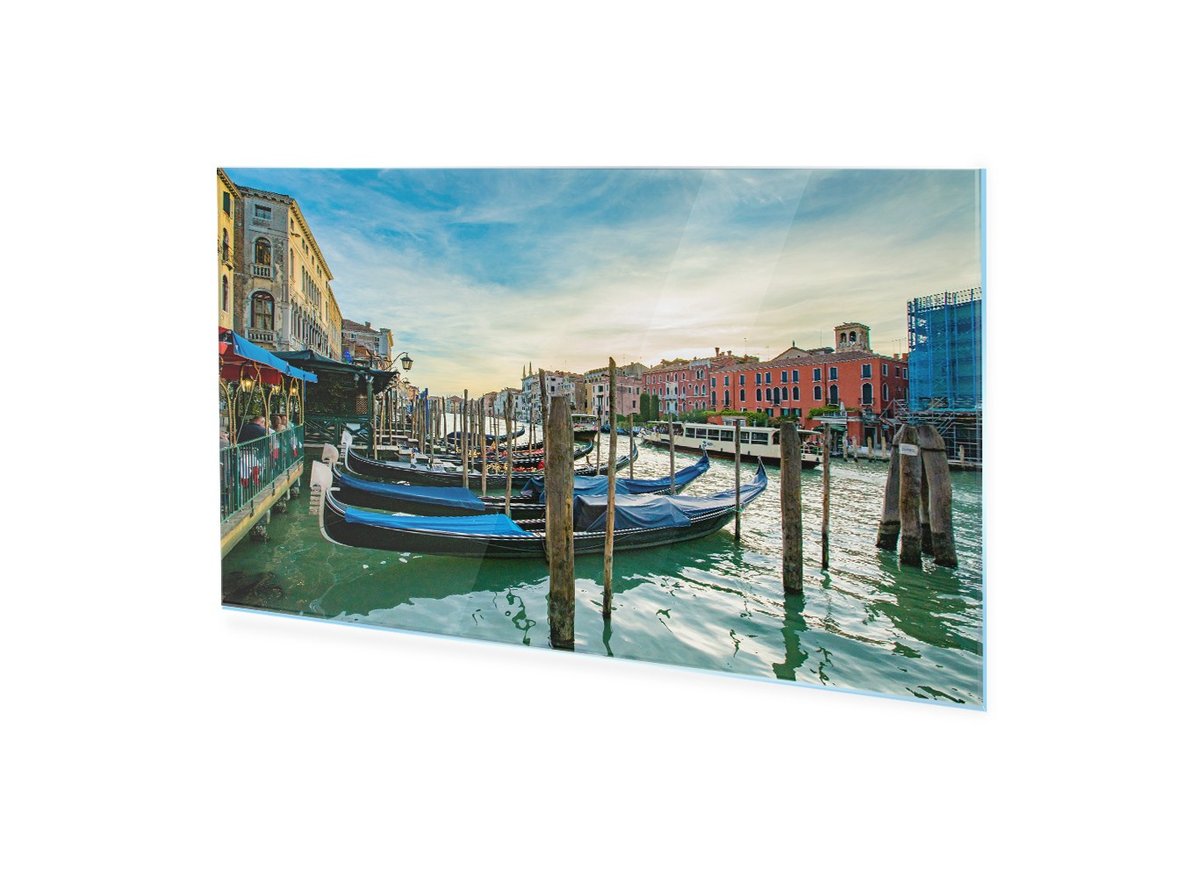 Obraz Na Szkle Homeprint Wenecki Kanał Z Gondolami 120X60 Cm ...