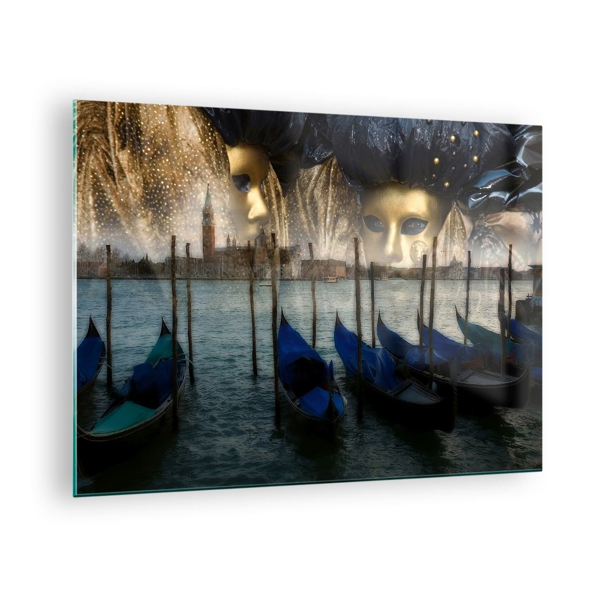 Obraz na szkle - Karnawał czas zacząć - 70x50cm - Wenecja Maski Miasto ...