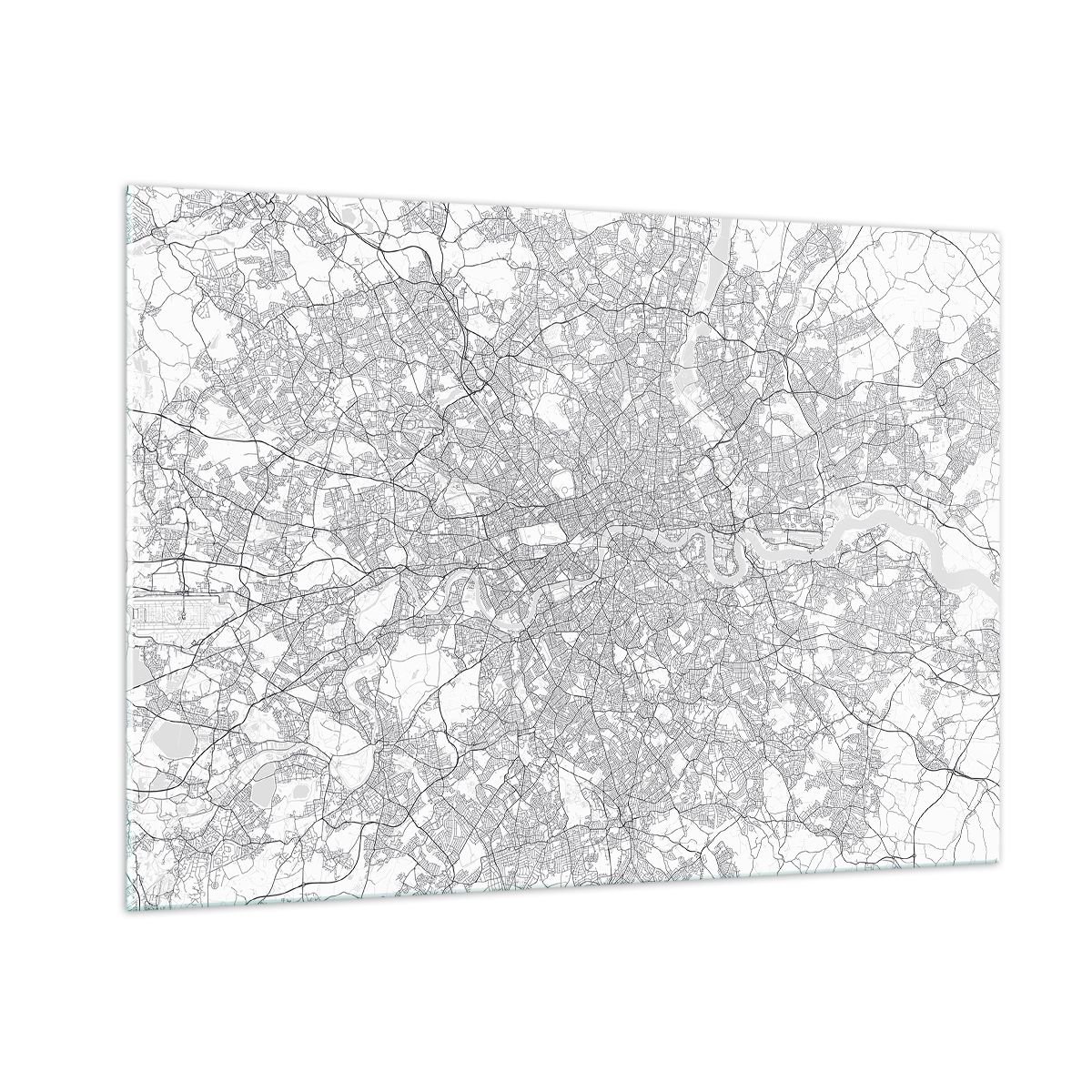Obraz na szkle - Mapa londyńskiego labiryntu - 100x70cm - Miasto Mapa ...
