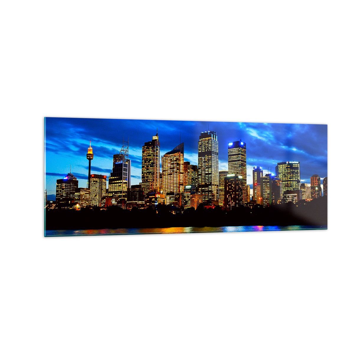 Obraz na szkle - Noc świateł i barw - 140x50cm - Miasto Sydney ...