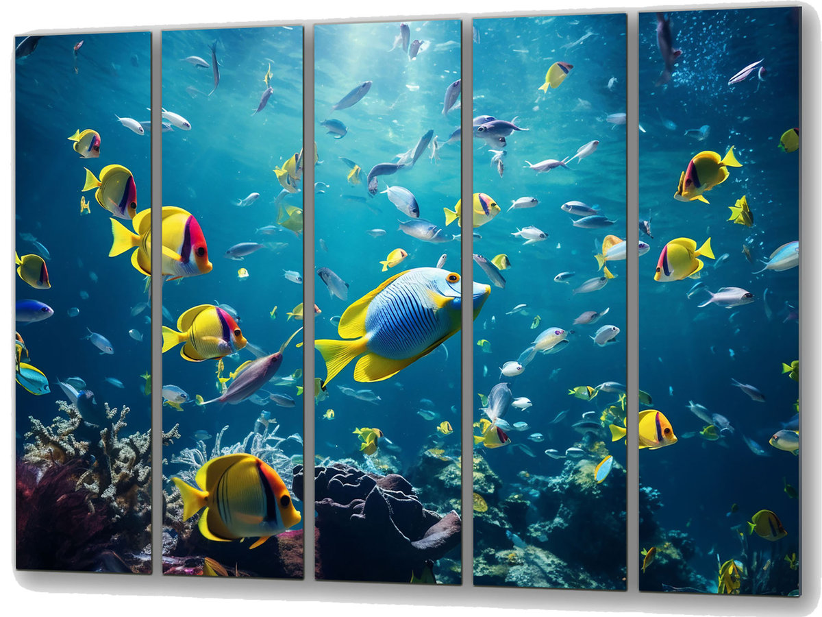 Obraz na szkle ryby pod wodą ocean rafa koralowa b 200x110 cm - Inna ...