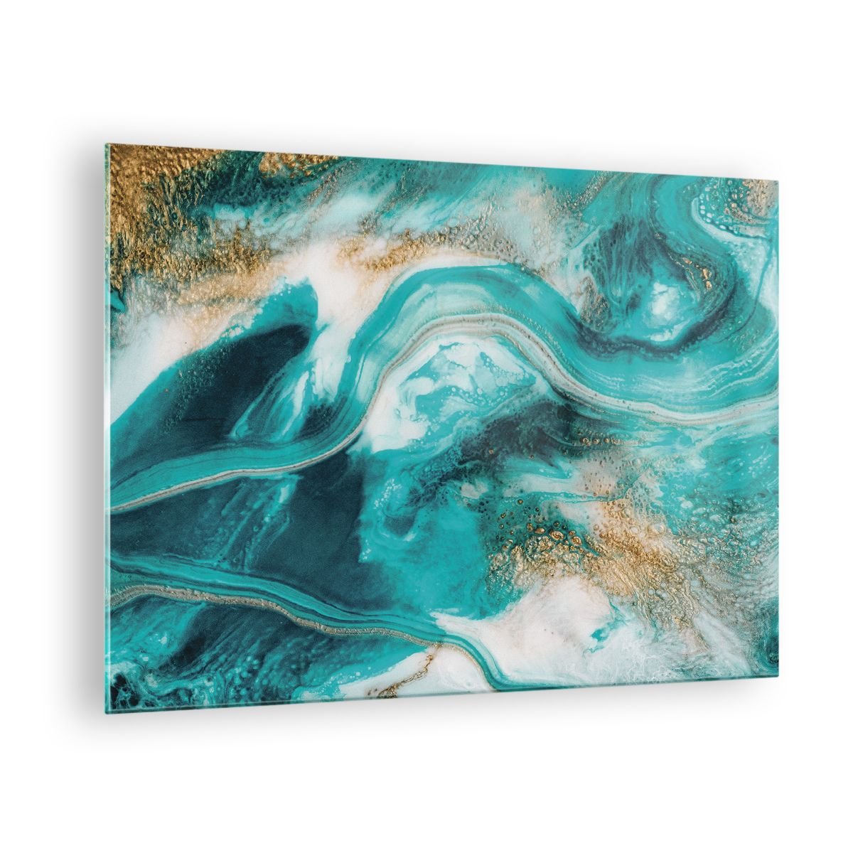 Obraz na szkle - Rzeka złota - 70x50cm - Abstrakcja Sztuka Sztuka ...