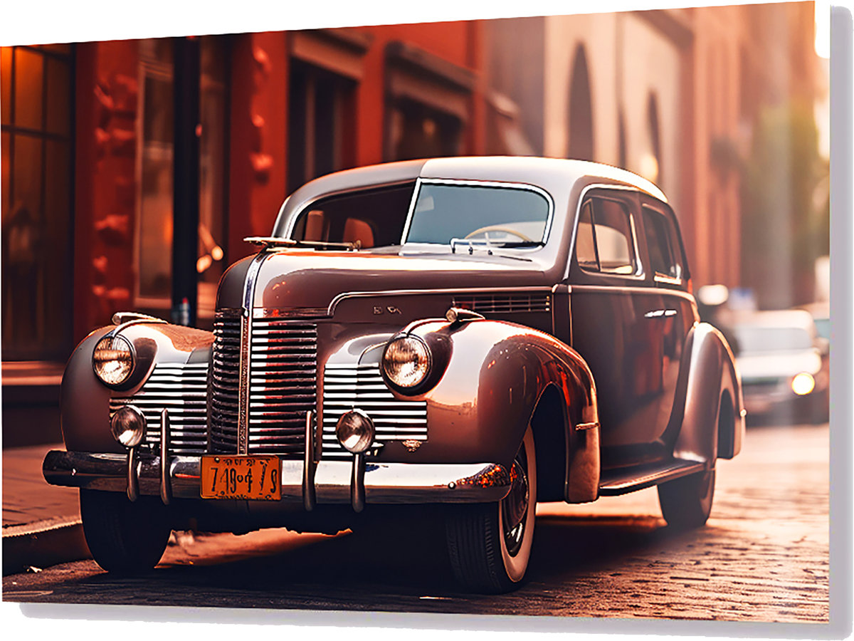 Obraz na szkle stary samochód retro vintage auto c 130x83 cm - Inna ...
