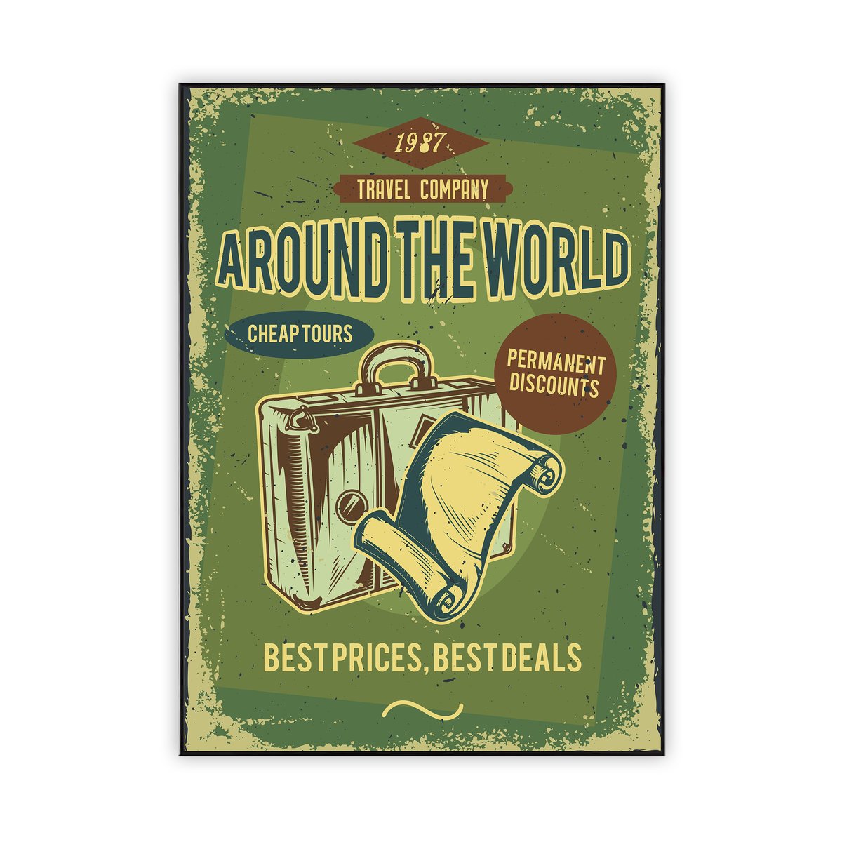 Obraz na szkle w oprawie aluminiowej Around - SquarePrint | Sklep EMPIK.COM