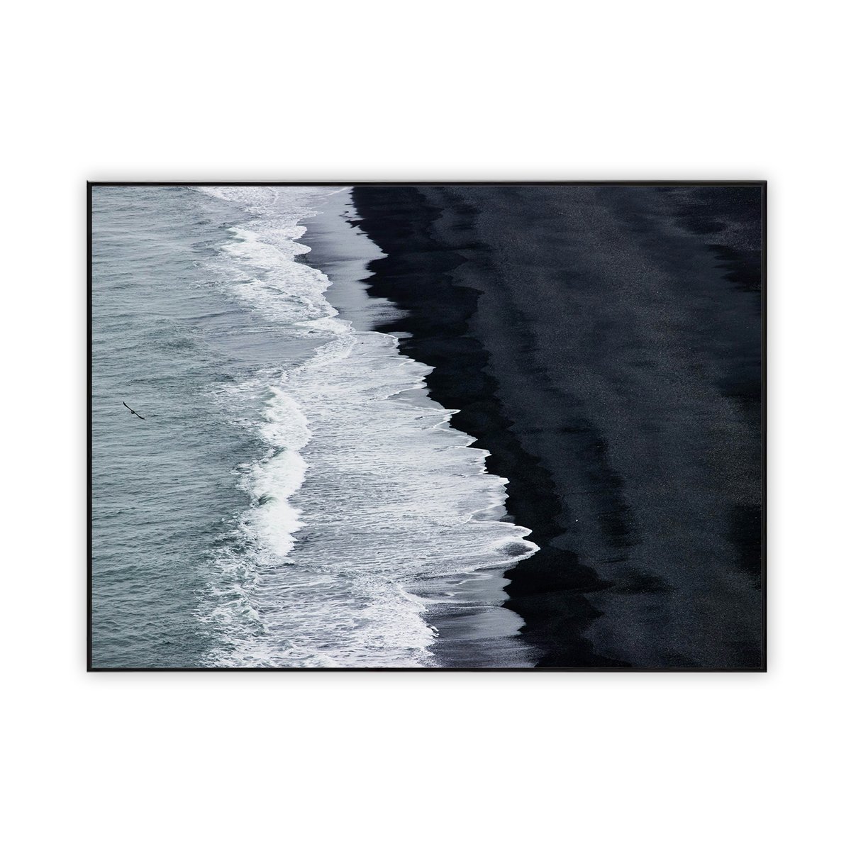 Obraz na szkle w oprawie aluminiowej Czarny brzeg - SquarePrint | Sklep EMPIK.COM