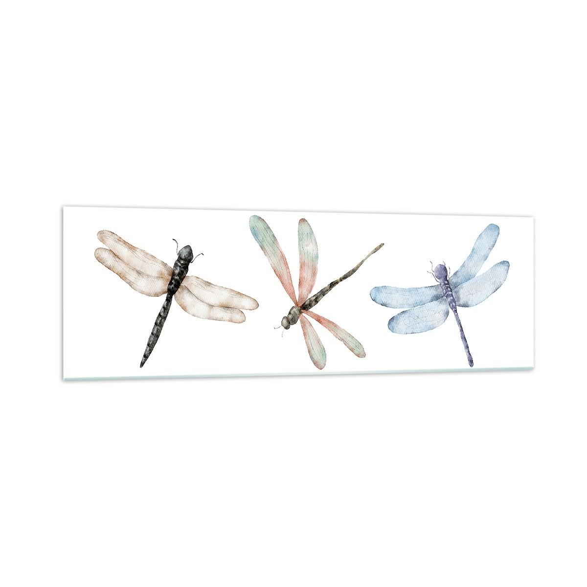 Obraz na szkle - Ważki nieważkie - 160x50cm - Owady Minimalistyczny ...