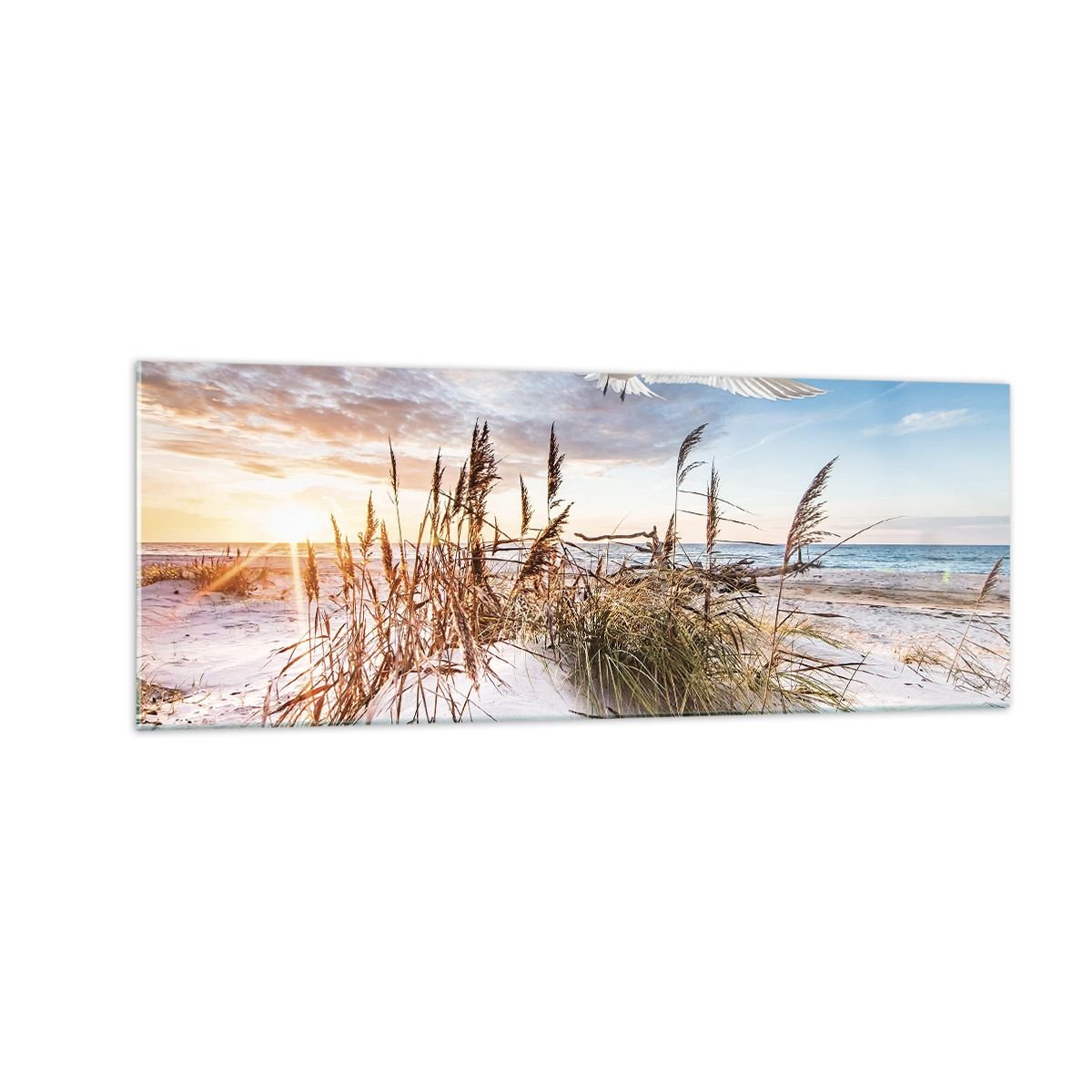 Obraz na szkle - Wiatr od morza - 140x50cm - Morze Plaża Wydma ...