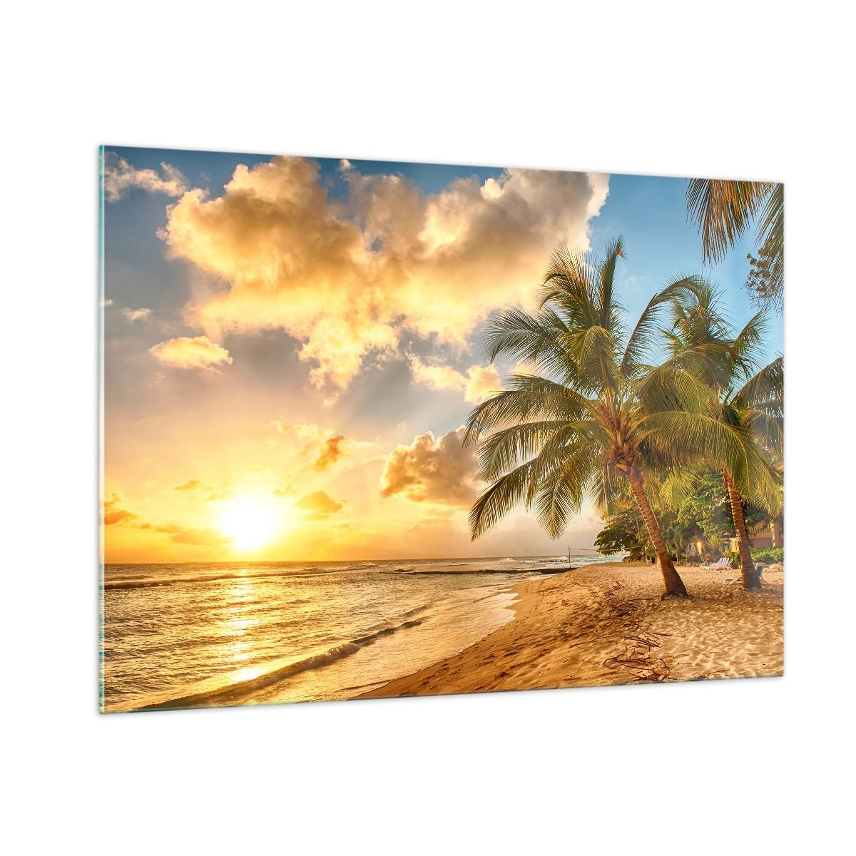 Obraz na szkle - Wieczne lato, zawsze wakacje - 100x70cm - Krajobraz ...