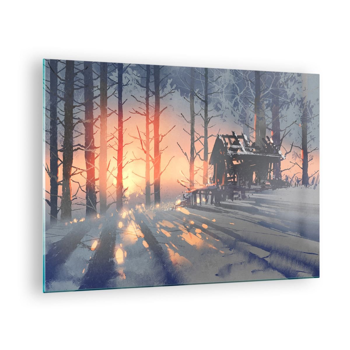 Obraz na szkle - Zagląda tu tylko słońce - 70x50cm - Krajobraz Leśna ...