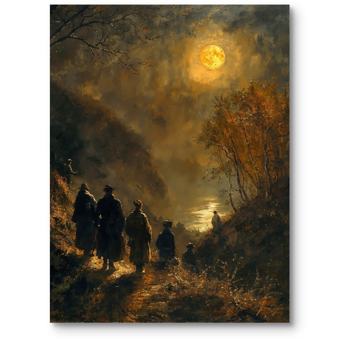 Obraz noc wędrówka jesienny las do salonu 70x100 cm - MieszkoMieszko ...