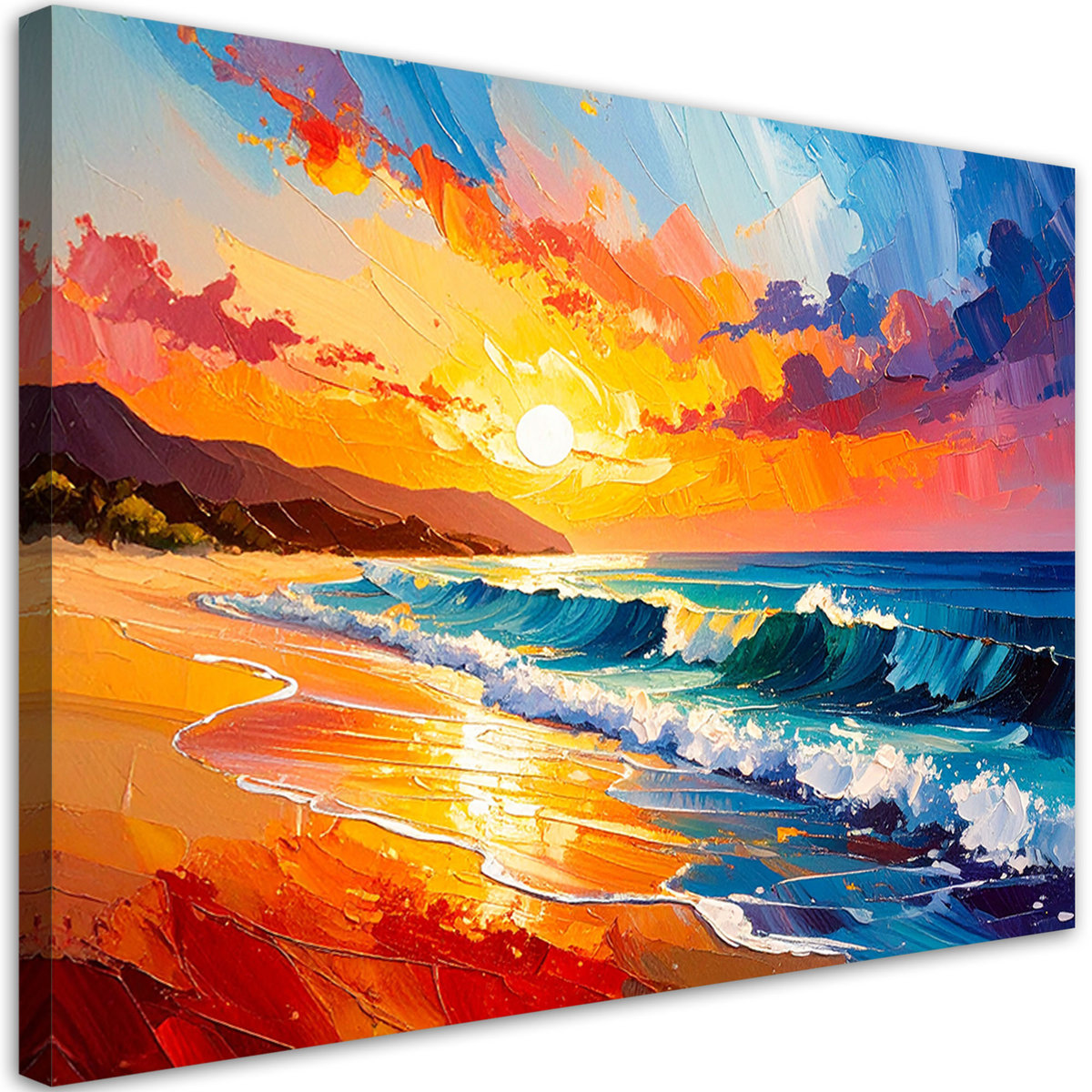Obraz nowoczesny do salonu, Plaża Morze Krajobraz jak malowany 45x30 ...