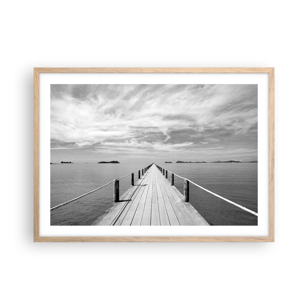 Obraz - Plakat - A może podróż… - 70x50cm - Krajobraz Morze Drewniany ...