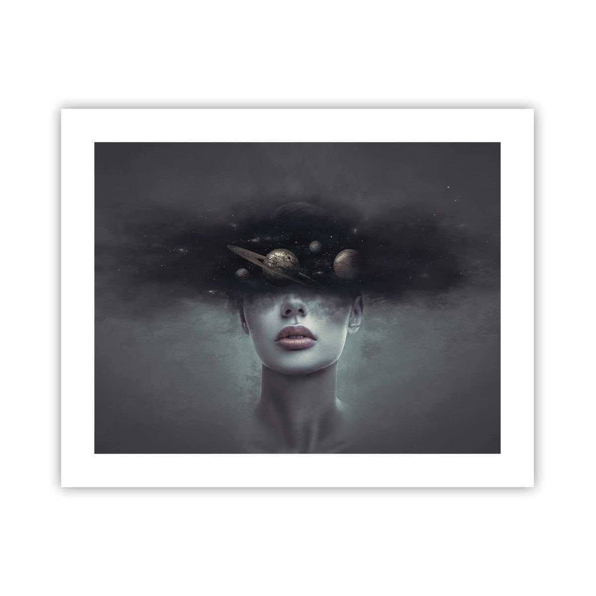 Obraz - Plakat - A planety szaleją… - 50x40cm - Abstrakcja Twarz Kobiety Kosmos - Foto Plakaty ...