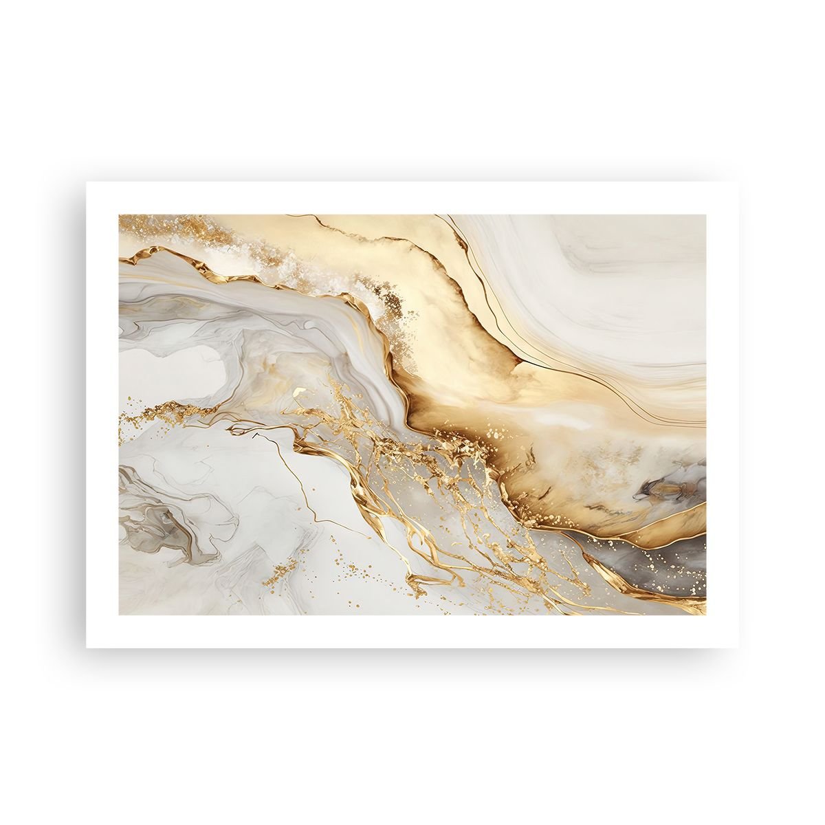 Obraz - Plakat - Abstrakcja: piękno i dobro - 70x50cm - Marmur Glamour ...