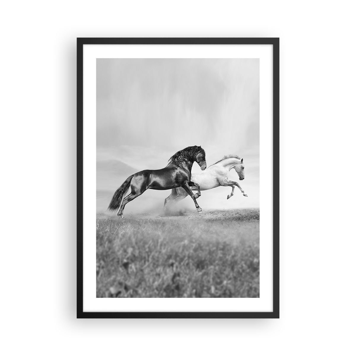 Obraz - Plakat - Anioły i demony - 50x70cm - Zwierzęta Konie Natura - Nowoczesny modny obraz ...