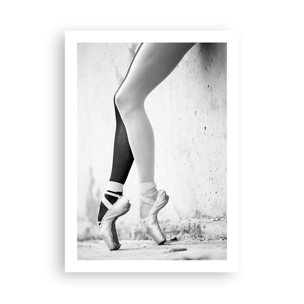 Obraz - Plakat - Balerina, voila! - 50x70cm - Baletnica Czarno-Biały ...