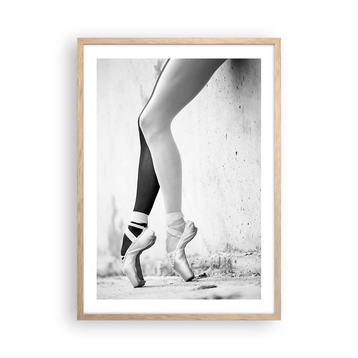 Obraz - Plakat - Balerina, voila! - 50x70cm - Baletnica Czarno-Biały Taniec - Nowoczesny modny ...