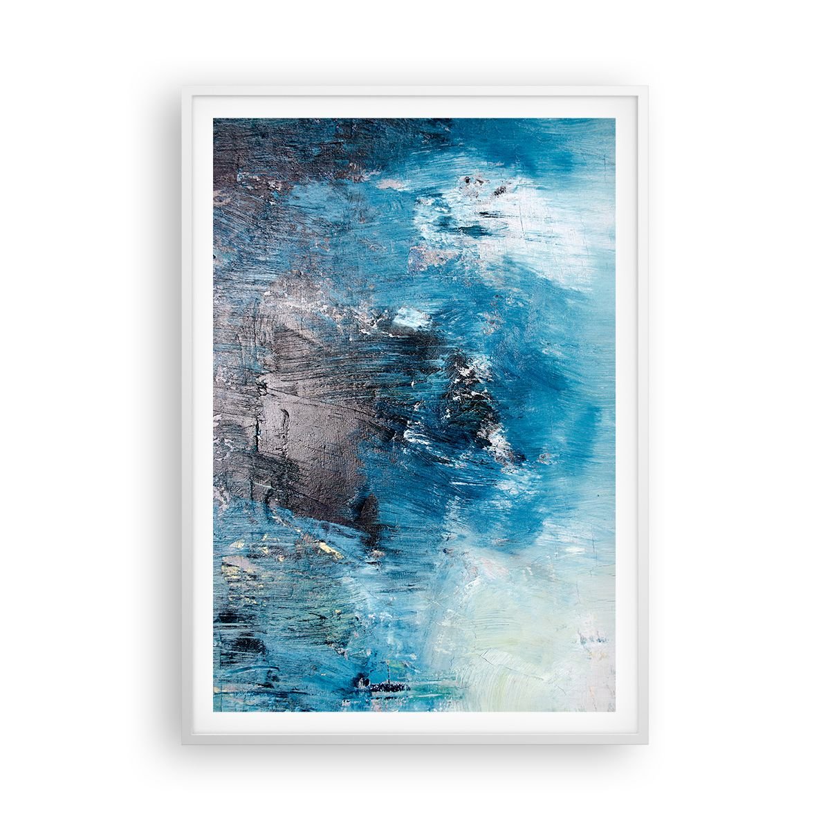 Obraz - Plakat - Błękitna rapsodia - 70x100cm - Abstrakcja Sztuka Sztuka Nowoczesna - Foto ...