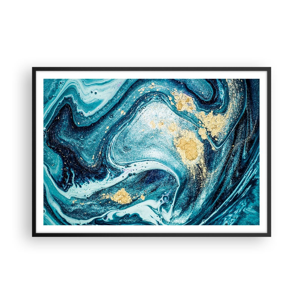 Obraz - Plakat - Błekitny wir - 100x70cm - Abstrakcja Sztuka Nowoczesny Wzór - Foto Plakaty w ...