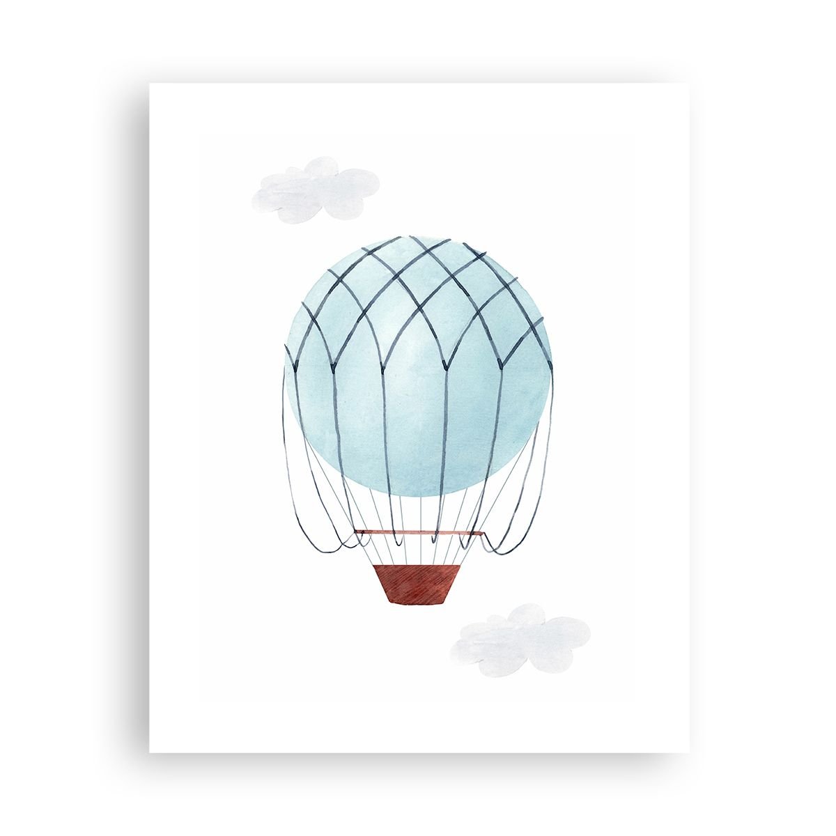 Obraz - Plakat - Cały w chmurach - 40x50cm - Dziecięcy Balon Minimalizm - Foto Plakaty bez ramy ...