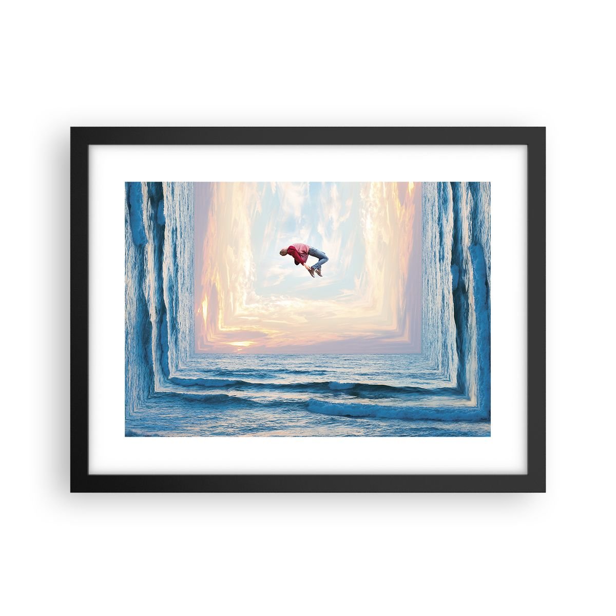 Obraz - Plakat - Do innego wymiaru - 40x30cm - Abstrakcja Człowiek ...