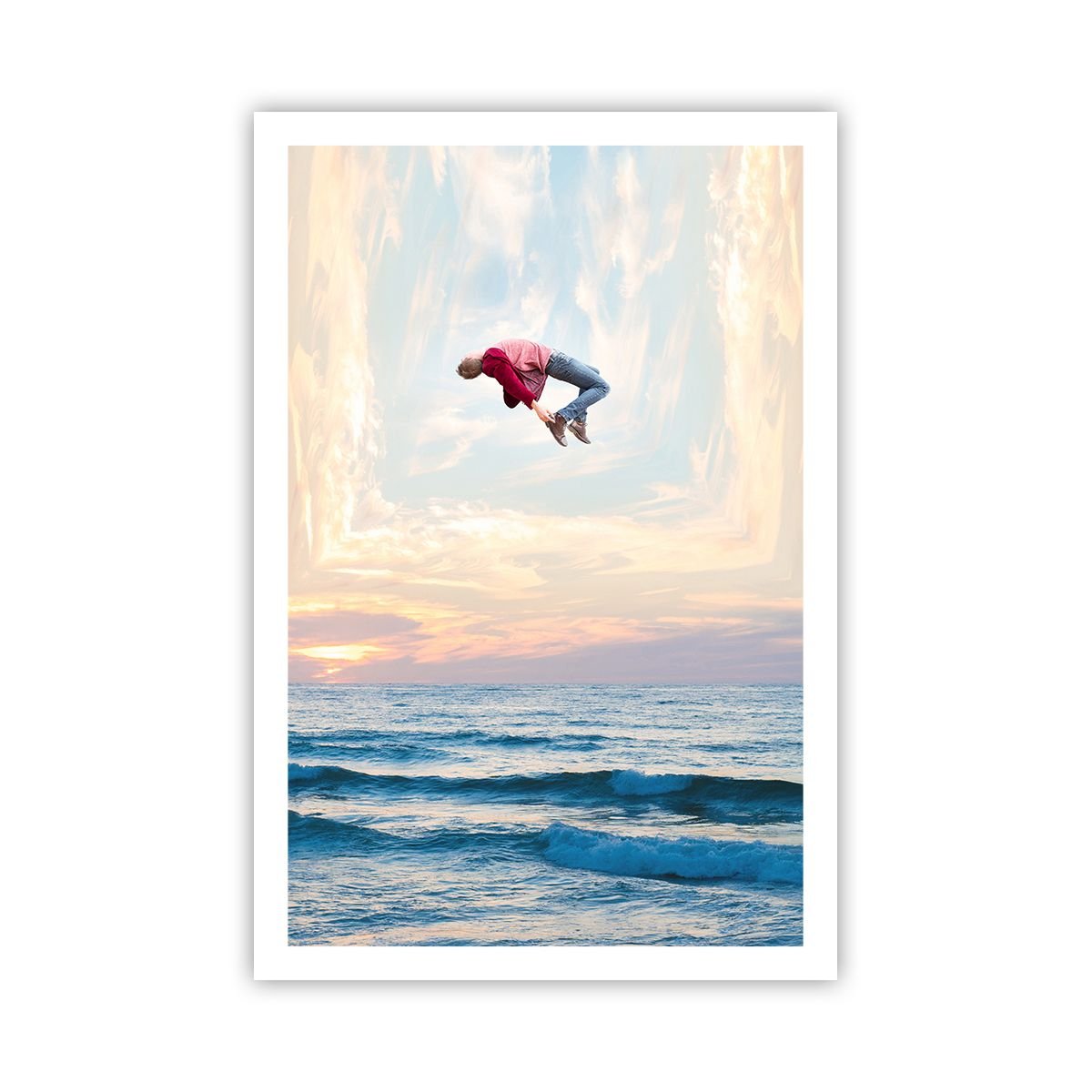 Obraz - Plakat - Do innego wymiaru - 61x91cm - Abstrakcja Człowiek ...