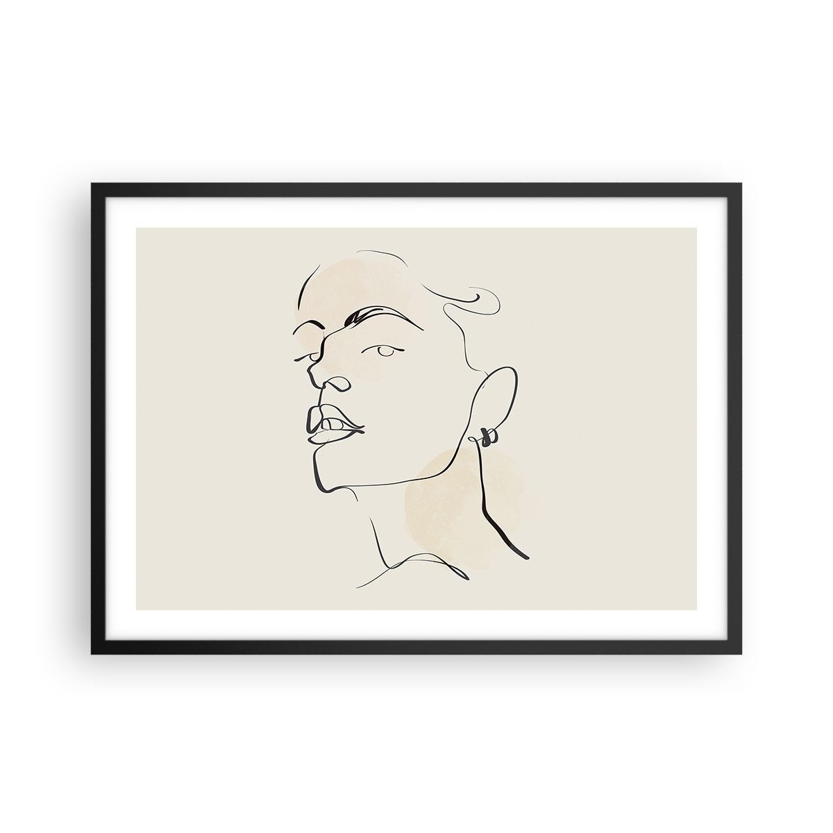 Obraz - Plakat - Dumne spojrzenie - 70x50cm - Twarz Kobiety Portret Kobiety Grafika - Nowoczesny ...