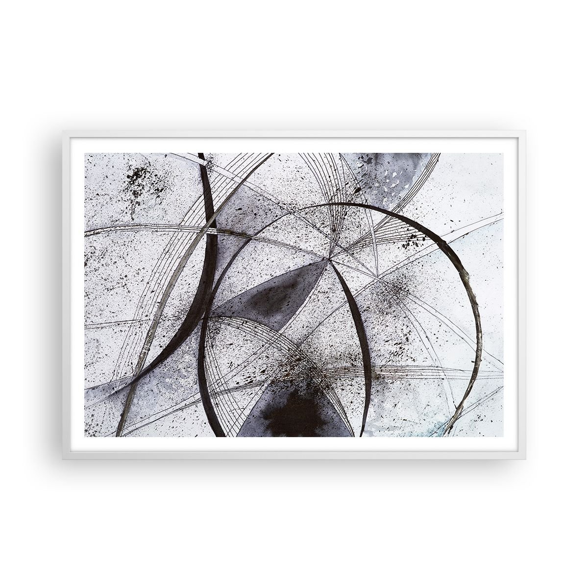 Obraz - Plakat - Futurystyczna fantazja - 100x70cm - Abstrakcja Szary Rysunek - Foto Plakaty w ...