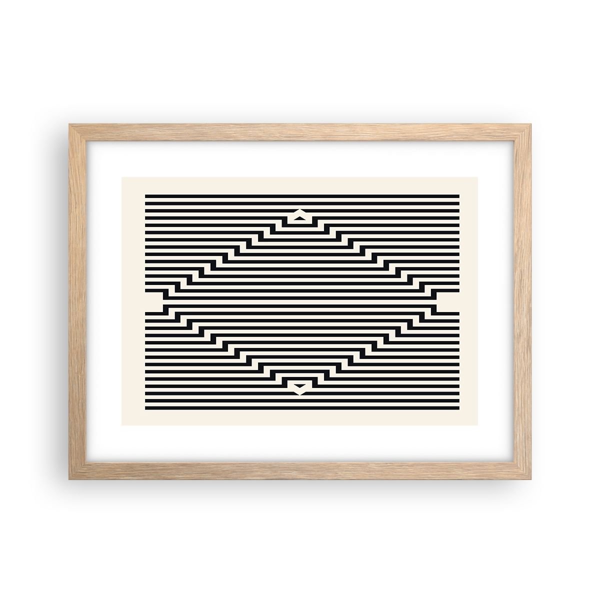 Obraz - Plakat - Geometryczna iluzja - 40x30cm - Linie Prostota ...