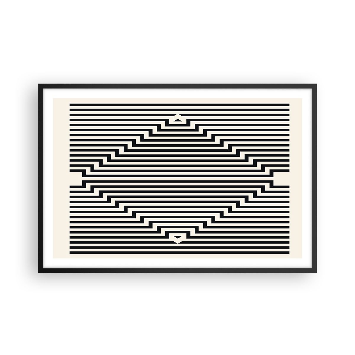 Obraz - Plakat - Geometryczna iluzja - 91x61cm - Linie Prostota ...