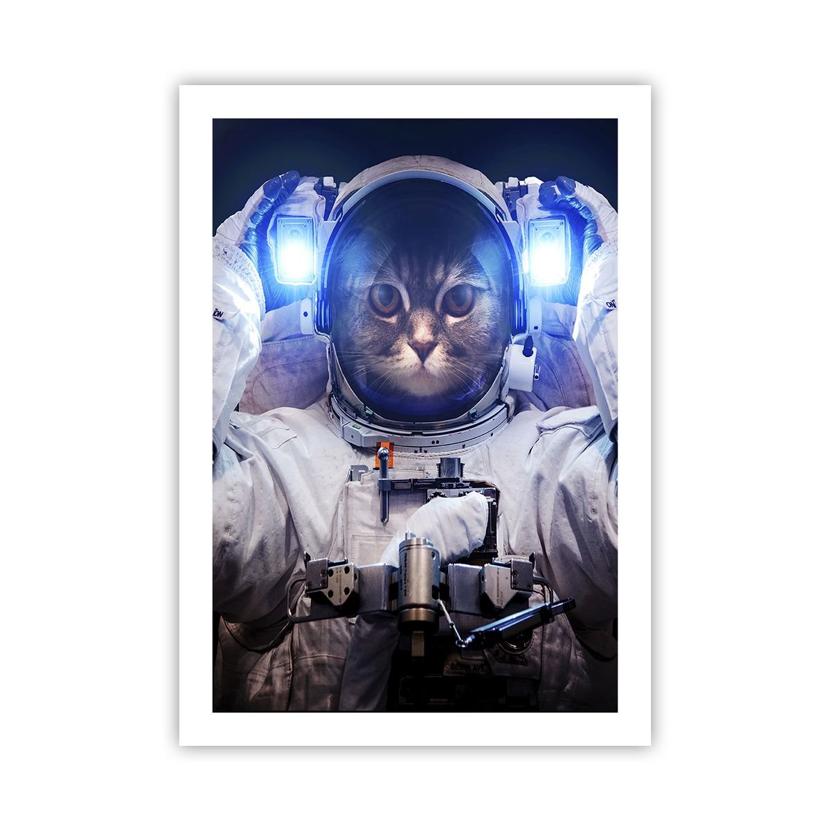 Obraz - Plakat - Houston, macie problem - 50x70cm - Abstrakcja Astronauta Kosmos - Nowoczesny ...