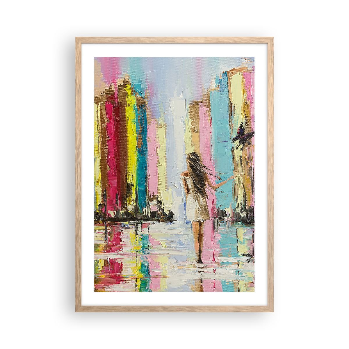 Obraz - Plakat - Idż za mną - 50x70cm - Abstrakcja Dziewczyna Kobieta - Nowoczesny modny obraz ...