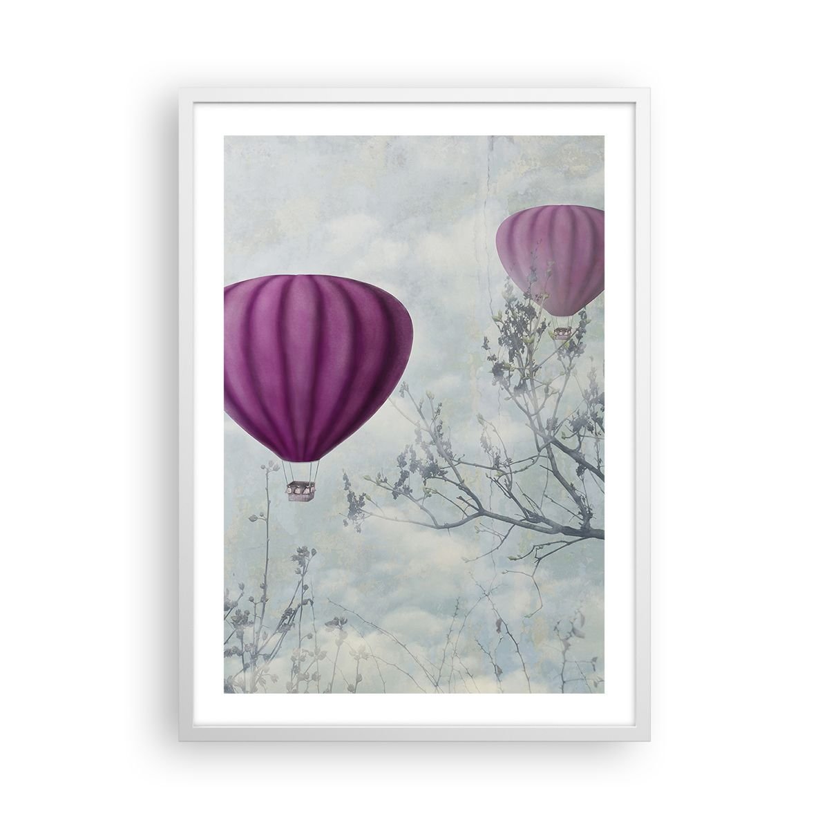 Obraz - Plakat - Jak statki na niebie - 50x70cm - Abstrakcja Lot Balonem Grafika - Nowoczesny ...