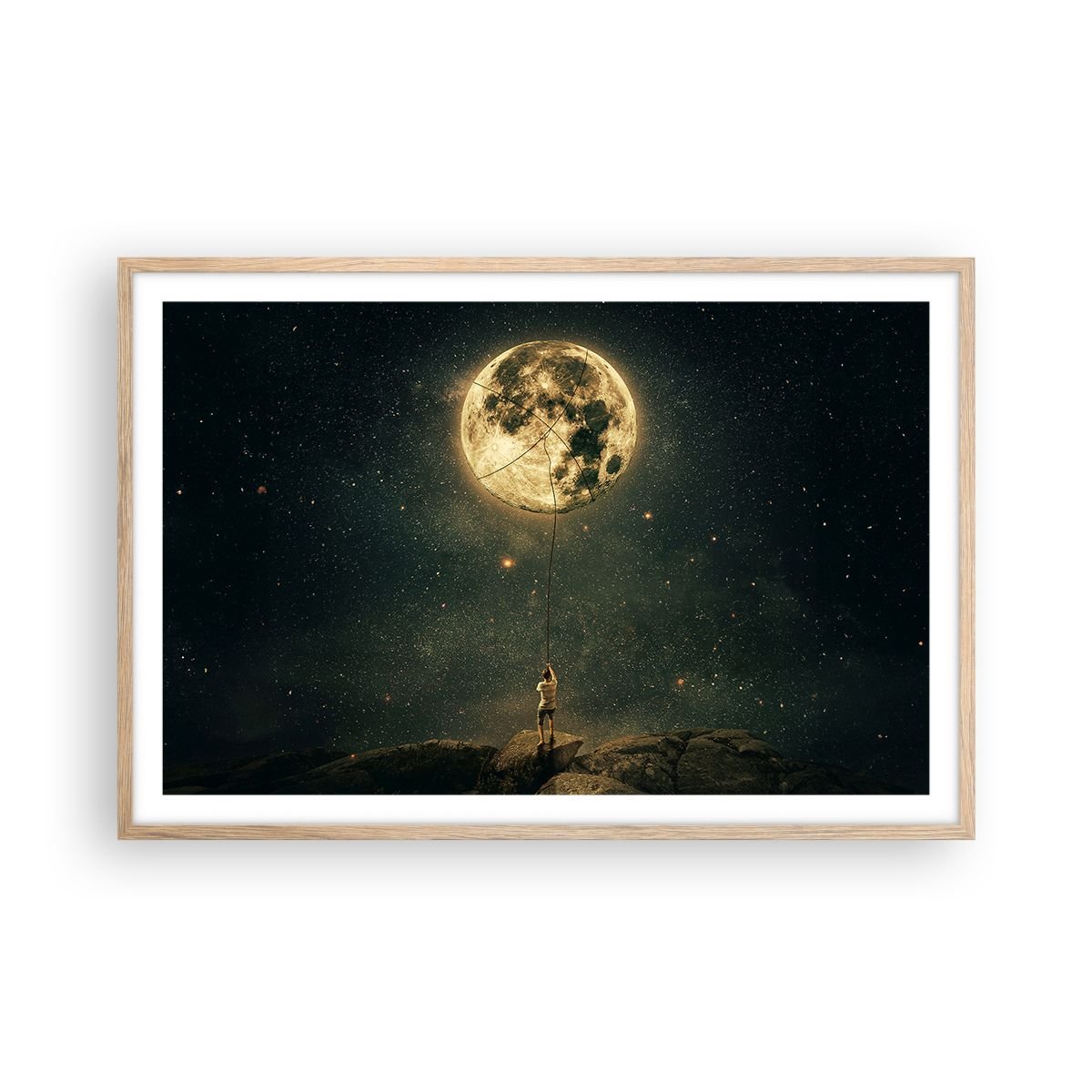 Obraz - Plakat - Jeden taki, co ukradł Księżyc - 91x61cm - Księżyc ... Obraz - Plakat - Jeden taki, co ukradł Księżyc - 91x61cm - Księżyc ...