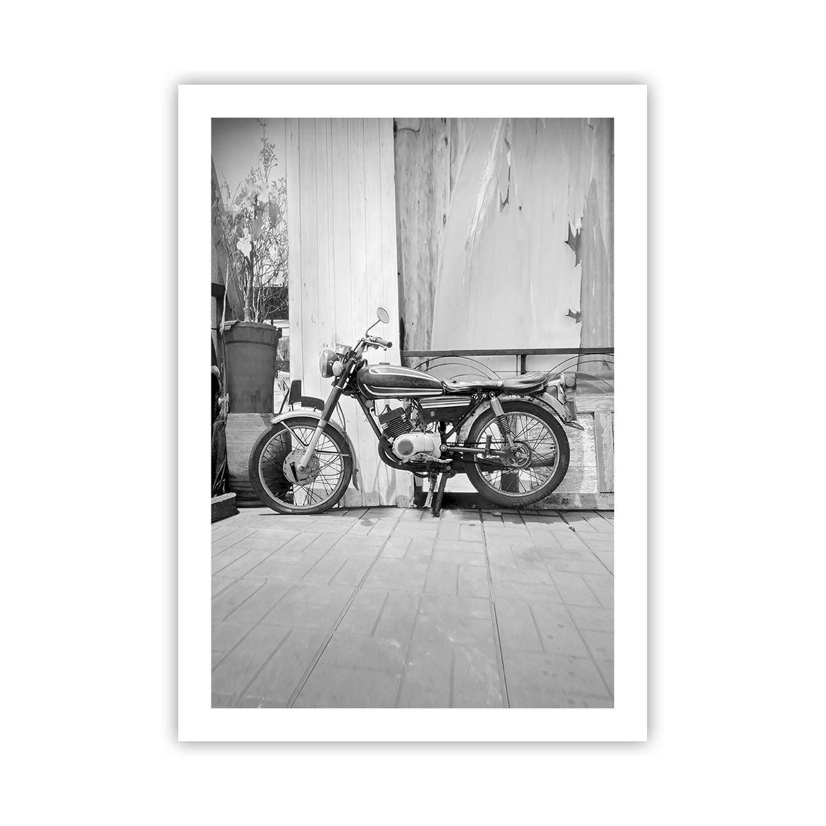 Obraz - Plakat - Klasyka ponad wszystko - 50x70cm - Motocykl Vintage Motor Podróż - Nowoczesny ...
