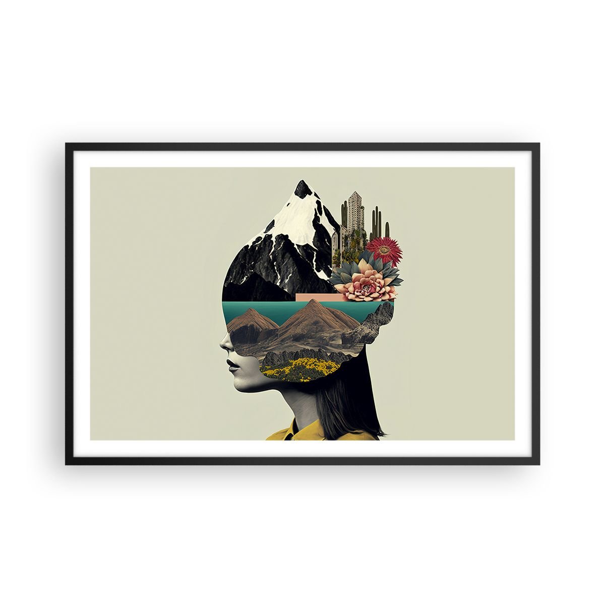 Obraz - Plakat - Kobieta – zawsze tajemnica - 91x61cm - Góry Umysł Głowa - Foto Plakaty na ...