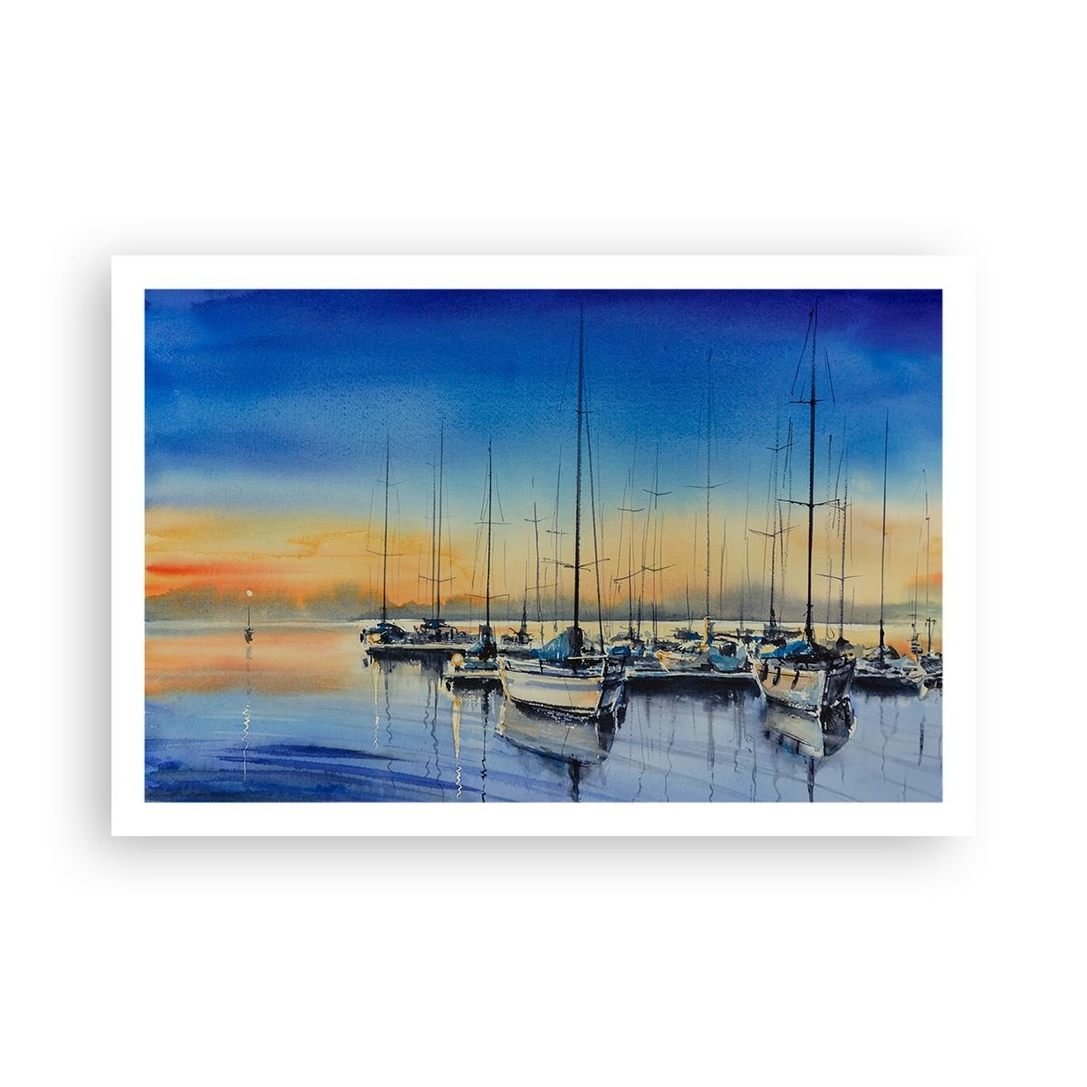 Obraz - Plakat - Koniec dobrego dnia - 91x61cm - Jachty Pejzaż Morze - Foto Plakaty na ścianę ...