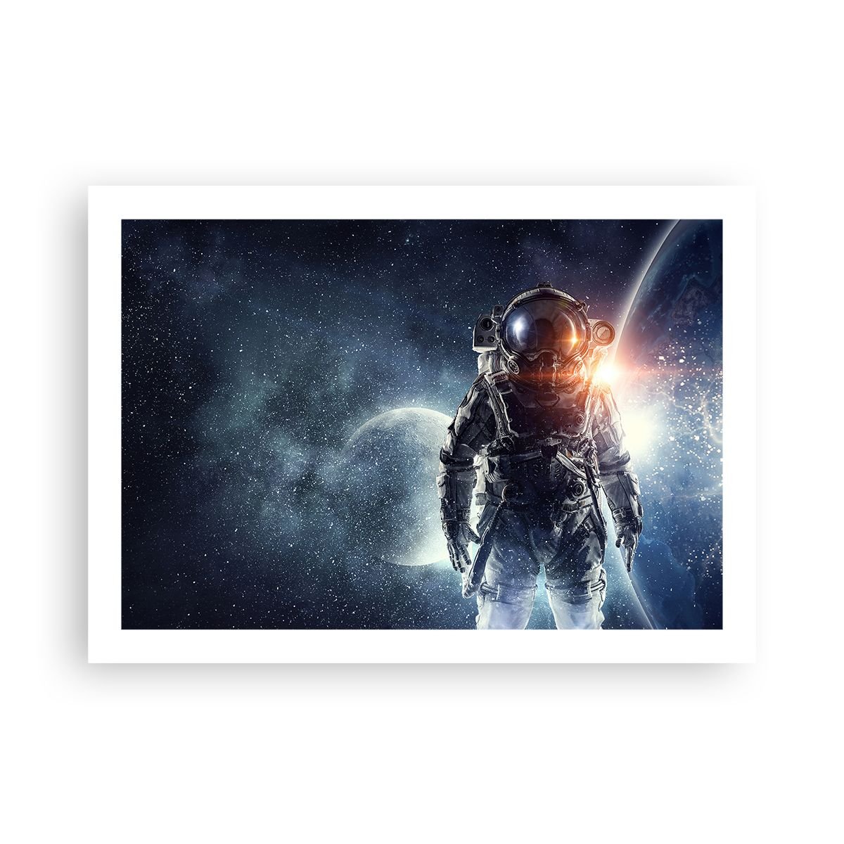 Obraz - Plakat - Kosmiczna przygoda - 70x50cm - Kosmos Astronauta Gwiazdy - Nowoczesny modny ...