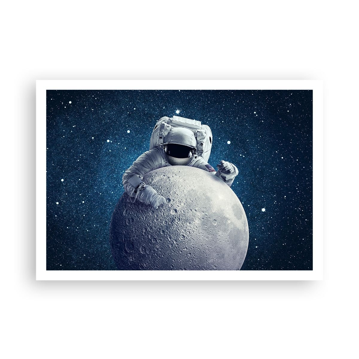 Obraz - Plakat - Kosmiczny żartowniś - 100x70cm - Astronauta Kosmos Księżyc - Foto Plakaty bez ...