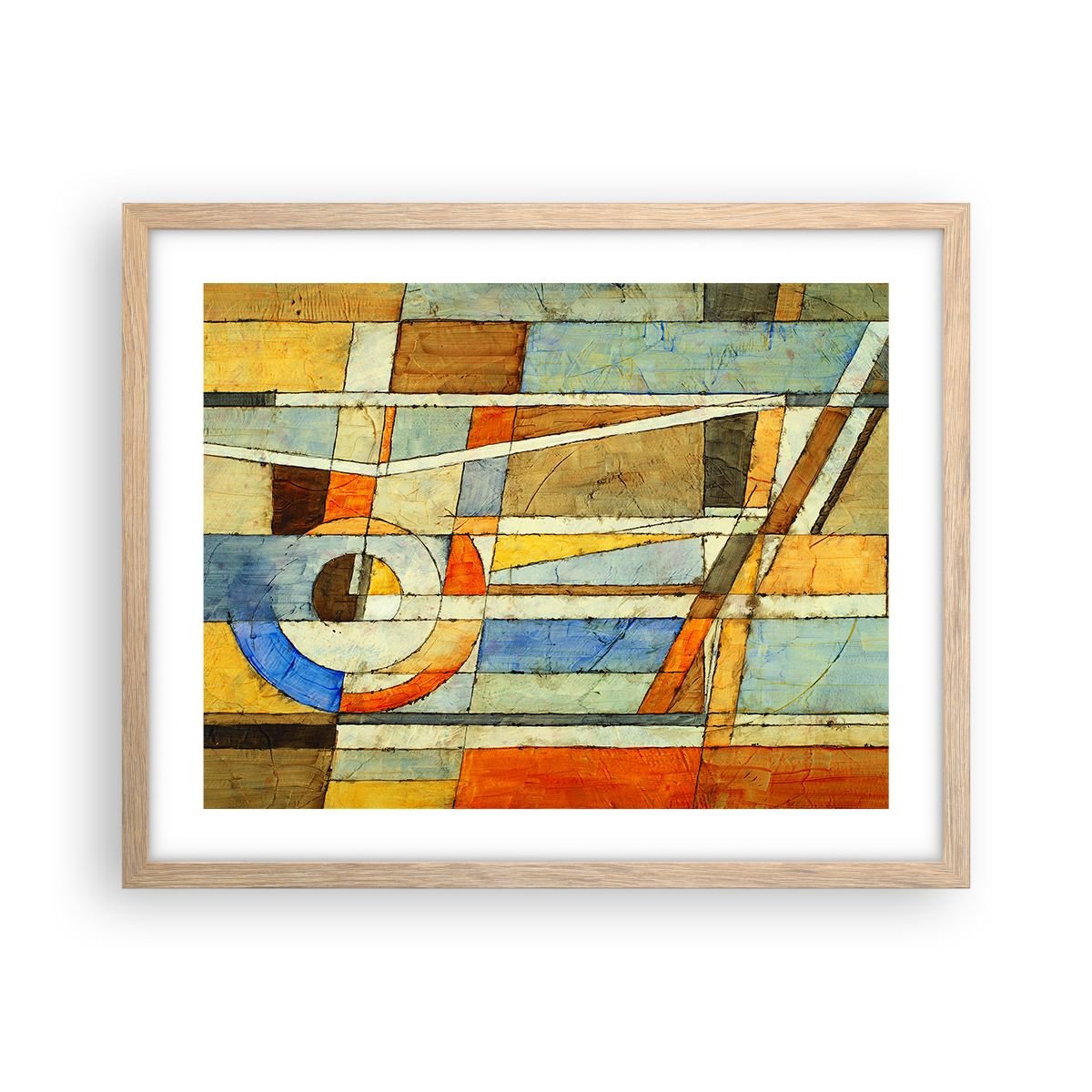Obraz - Plakat - Kubizm na budowie - 50x40cm - Abstrakcja Sztuka ...