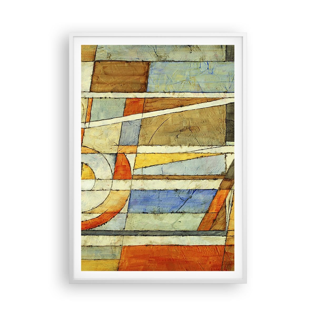Obraz - Plakat - Kubizm na budowie - 70x100cm - Abstrakcja Sztuka ...