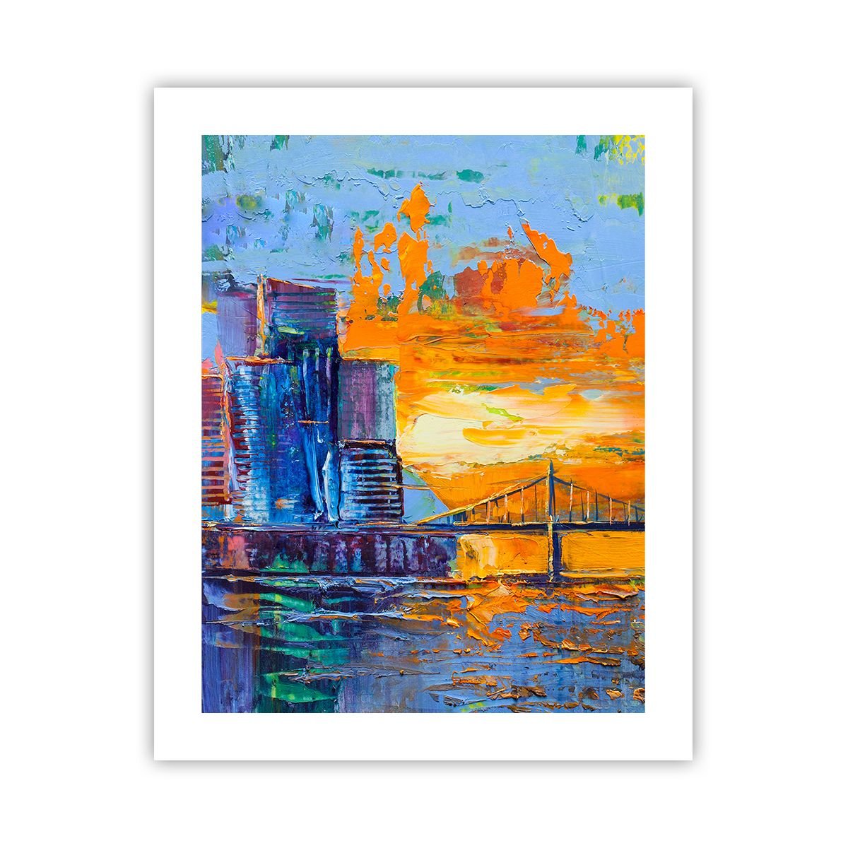Obraz - Plakat - Kultura i natura - 40x50cm - Abstrakcja Miasto Sztuka ...