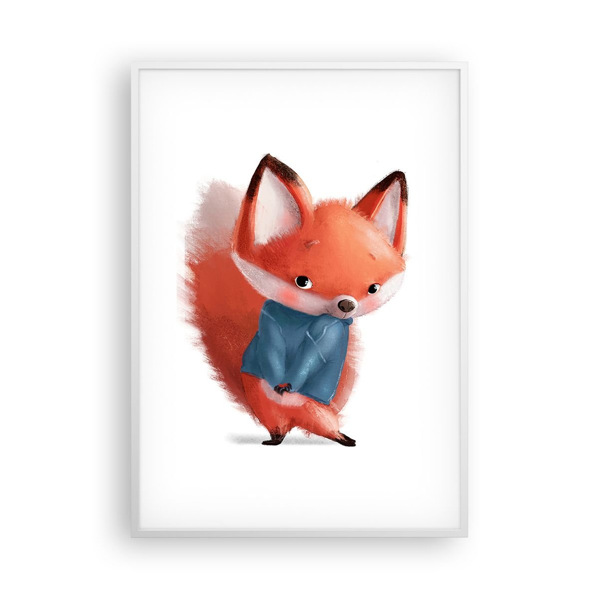 Obraz - Plakat - Ładnie mi w tym? - 70x100cm - Dla Dzieci Lis Bajka - Foto Plakaty w ramie ...