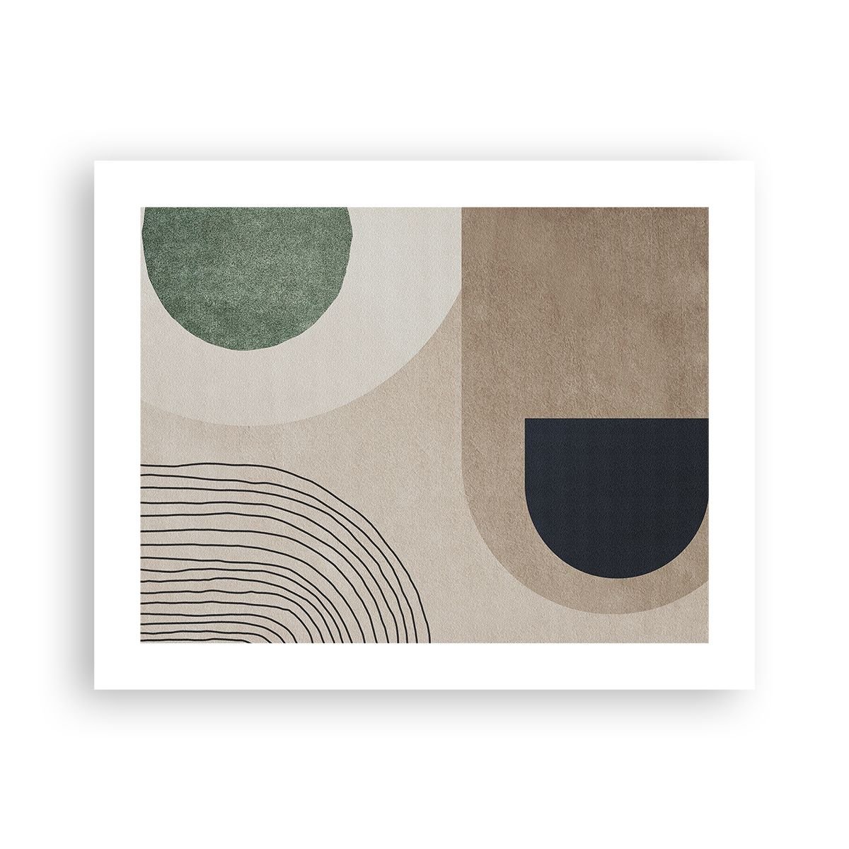 Obraz - Plakat - Łagodność owalu - 50x40cm - Minimalizm Sztuka ...