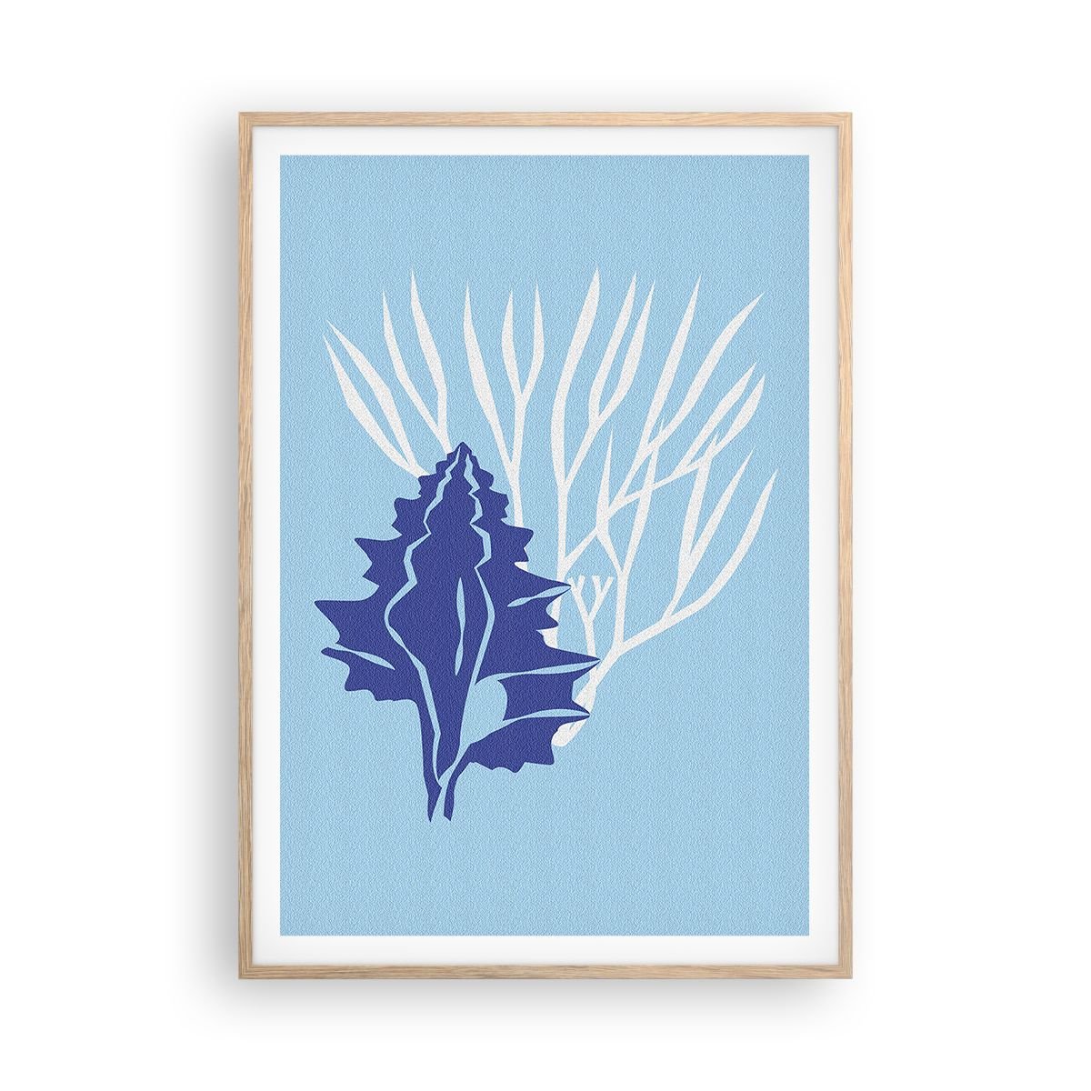 Obraz - Plakat - Liściaste formy - 70x100cm - Muszelka Minimalizm ...