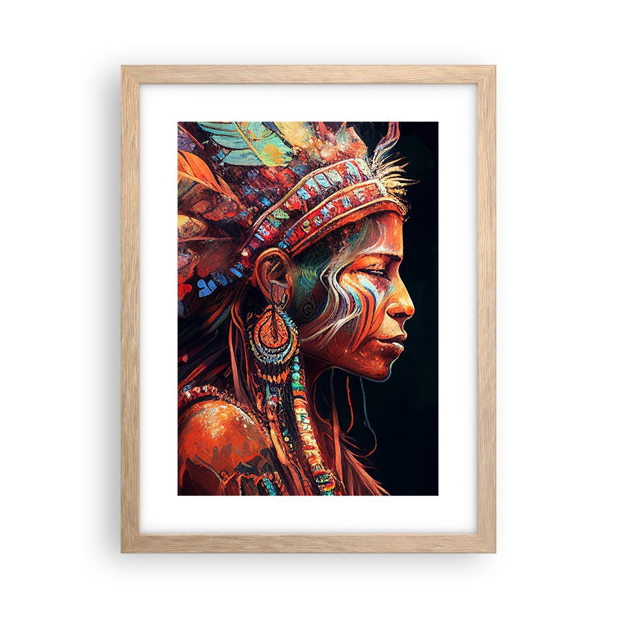 Obraz - Plakat - Magiczny rytuał - 30x40cm - Szaman Indianin Ayahuasca ...