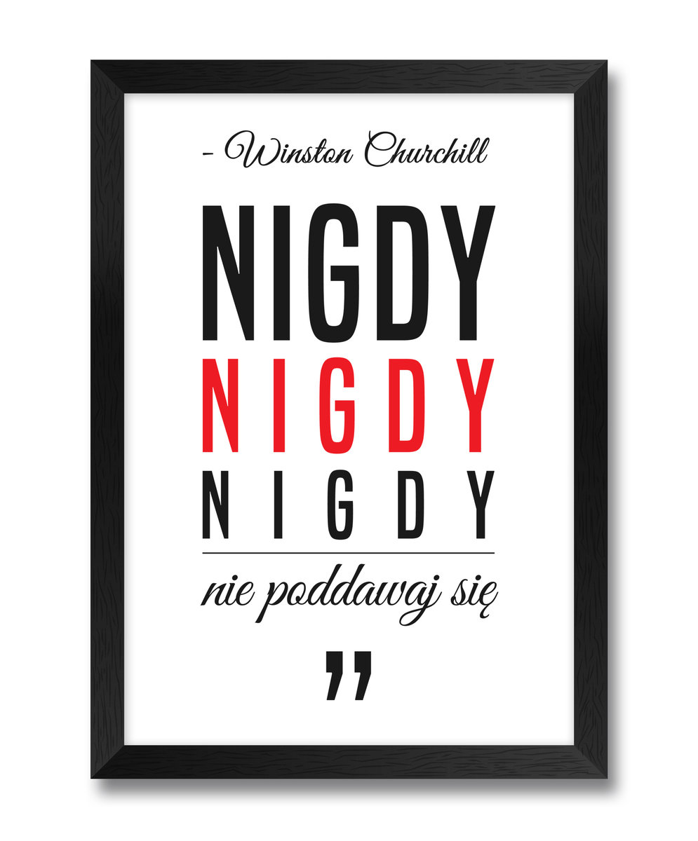 Obraz plakat motywacyjny motywacja Nigdy się nie poddawaj z cytatem ...